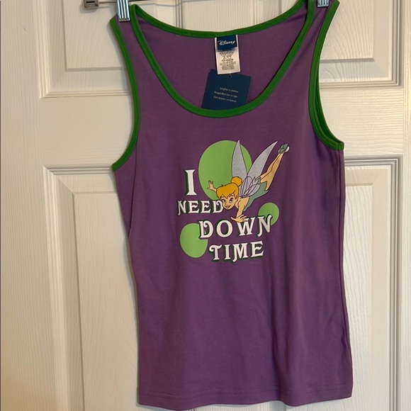Disney | Shirts & Tops | Disney Purple Tank Top With Tinkerbell Print ...